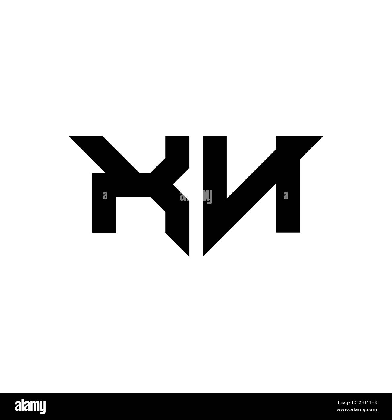 XN Monogram logo letter with simple modern shape style design template ...