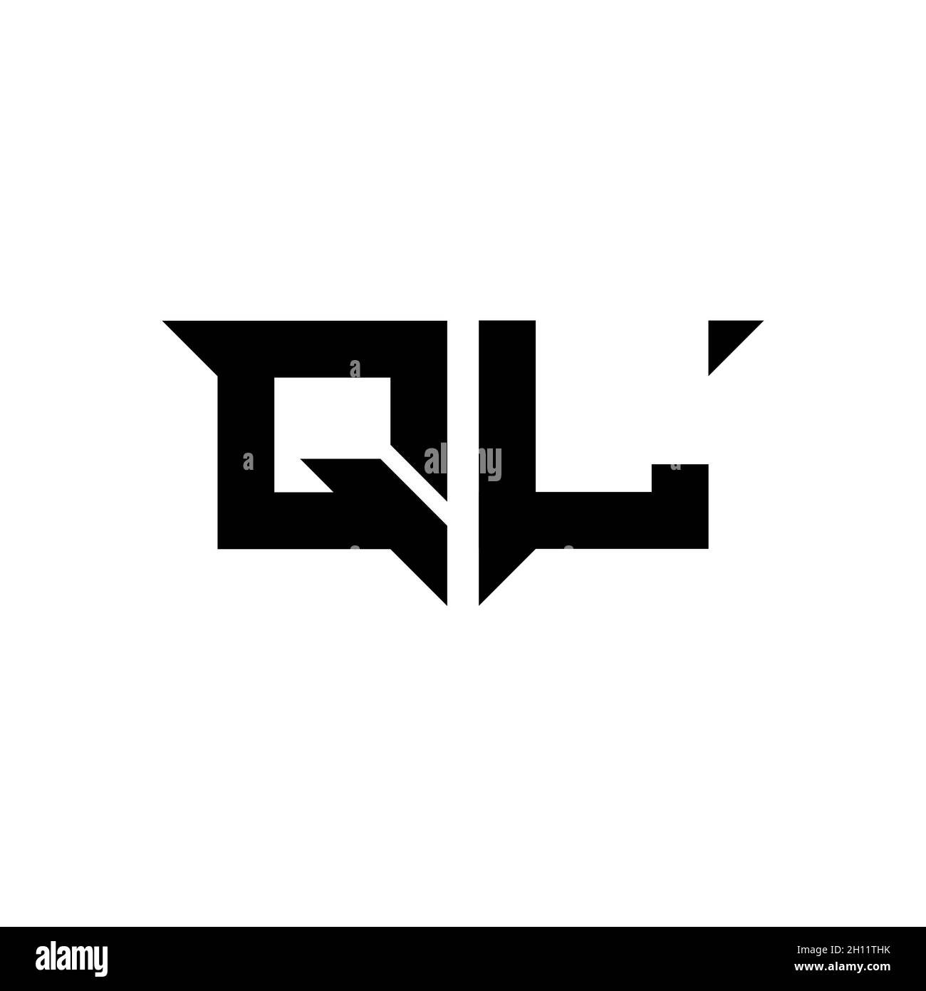 QL Monogram logo letter with simple modern shape style design template ...