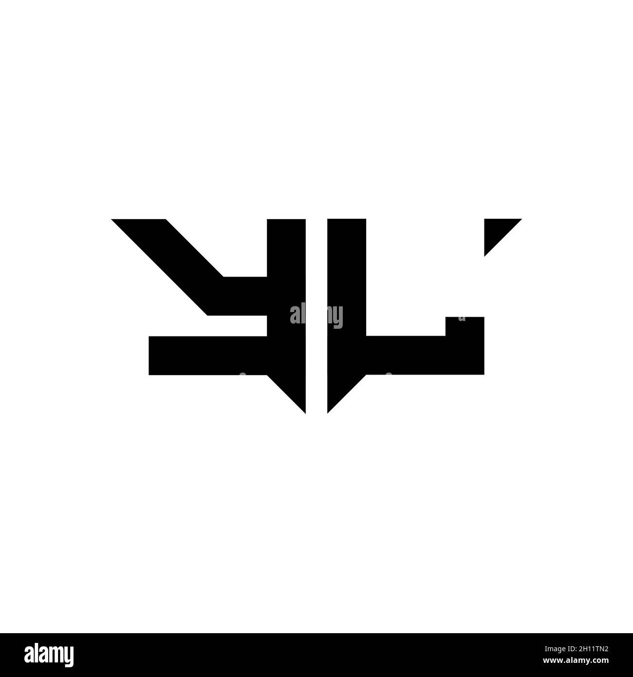 YL Monogram logo letter with simple modern shape style design template ...