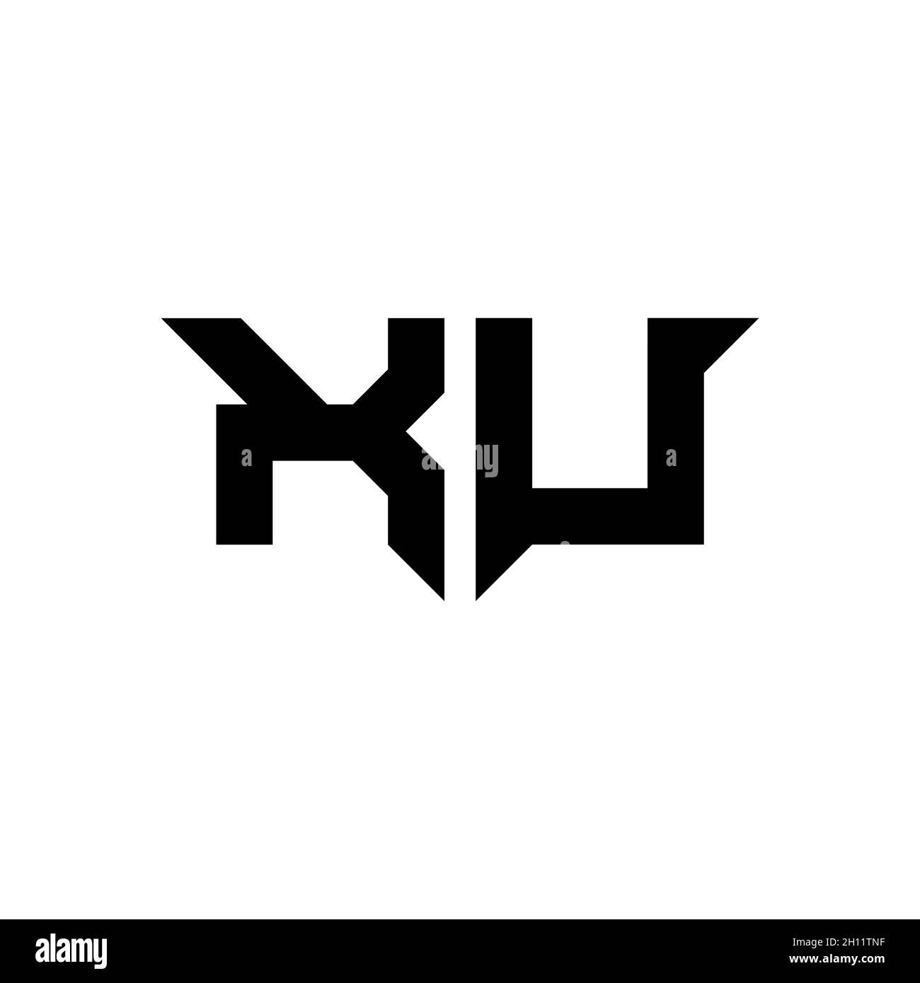 XU Monogram logo letter with simple modern shape style design template ...