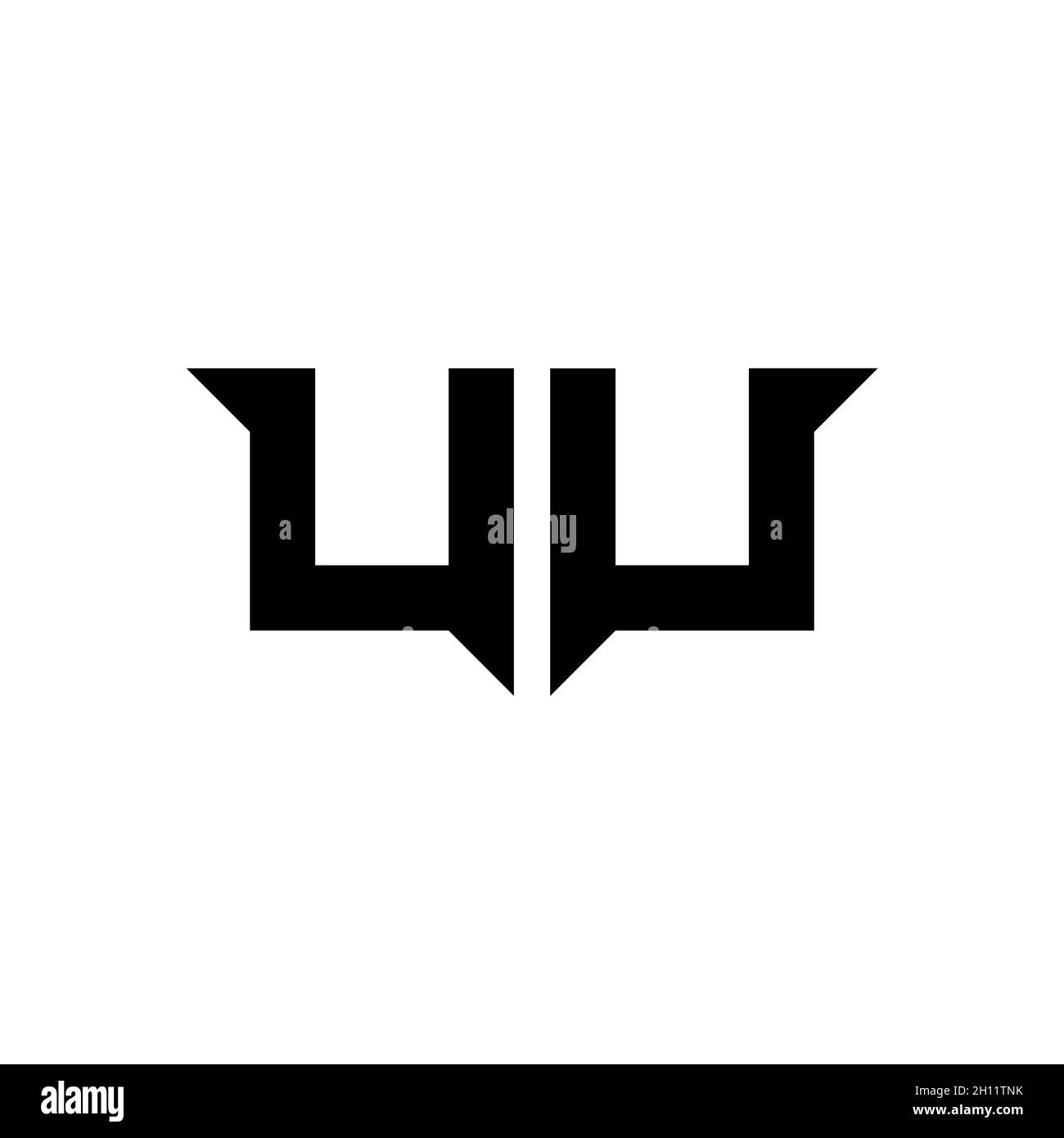 UU Monogram logo letter with simple modern shape style design template ...