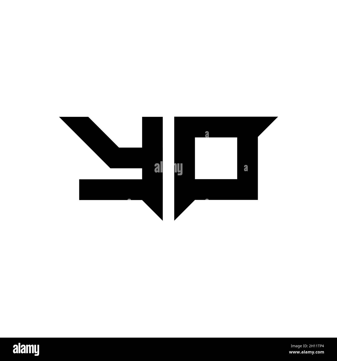 YO Monogram logo letter with simple modern shape style design template ...
