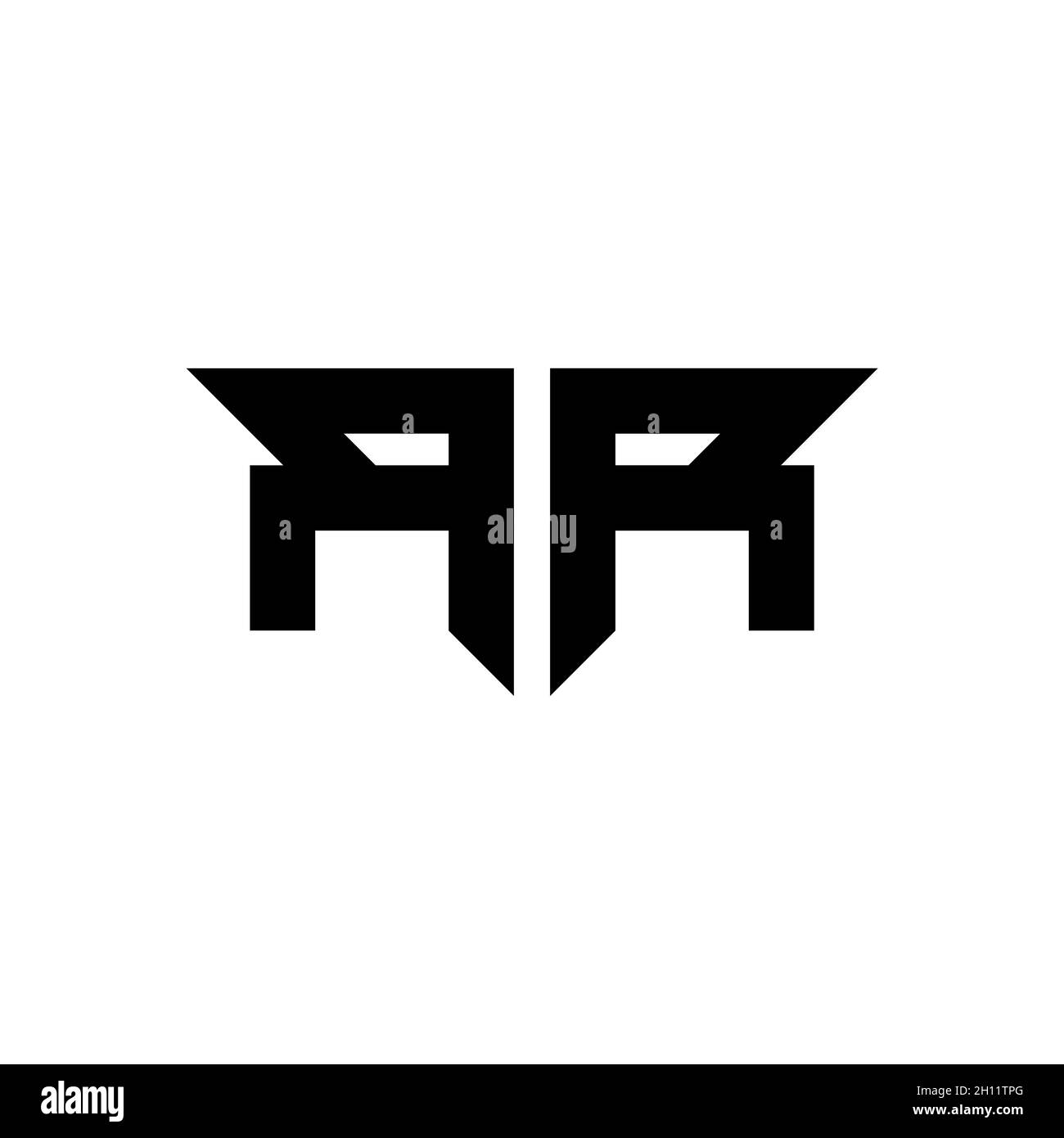 RR Monogram logo letter with simple modern shape style design template ...