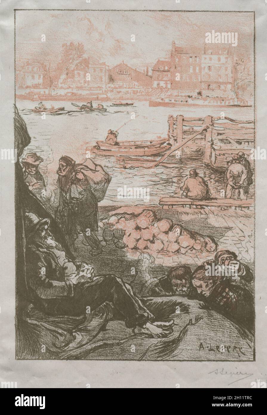 The River Porter, Monday, 1897. Auguste Louis Lepère (French, 1849-1918 ...