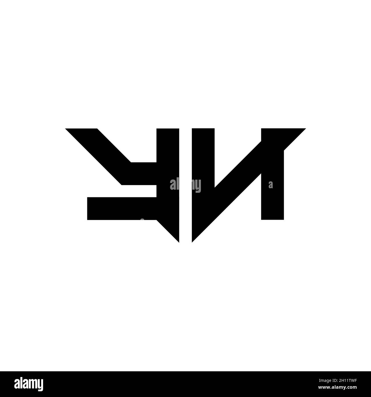 YN Monogram logo letter with simple modern shape style design template ...
