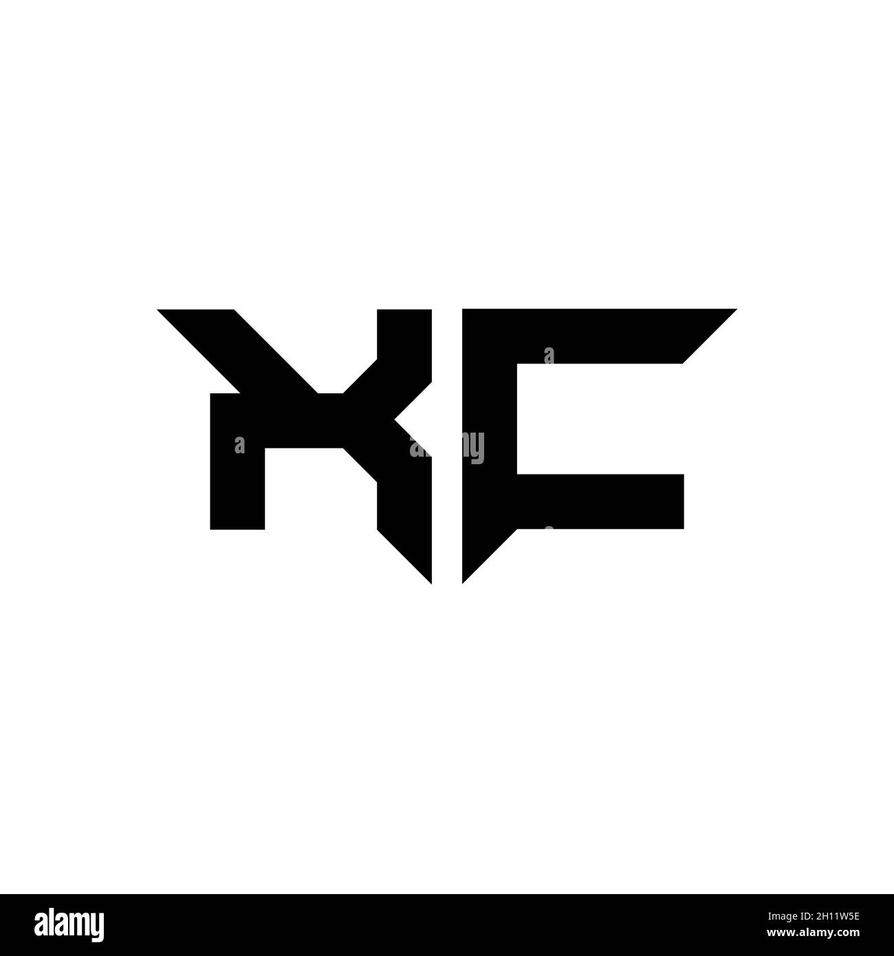 XC Monogram logo letter with simple modern shape style design template ...