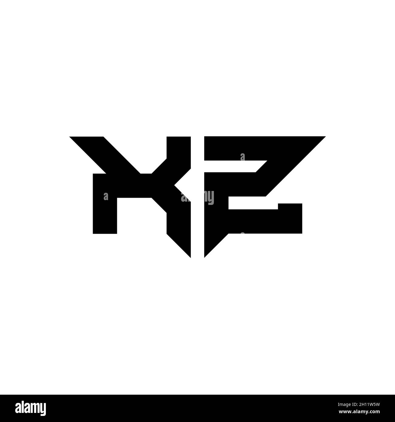 XZ Monogram logo letter with simple modern shape style design template ...