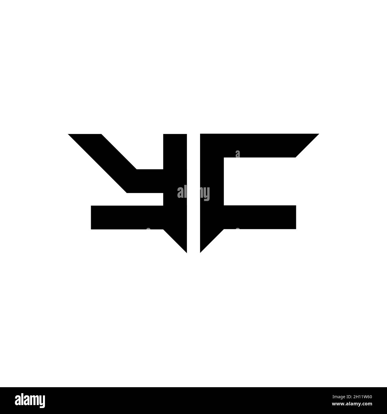 YC Monogram logo letter with simple modern shape style design template ...