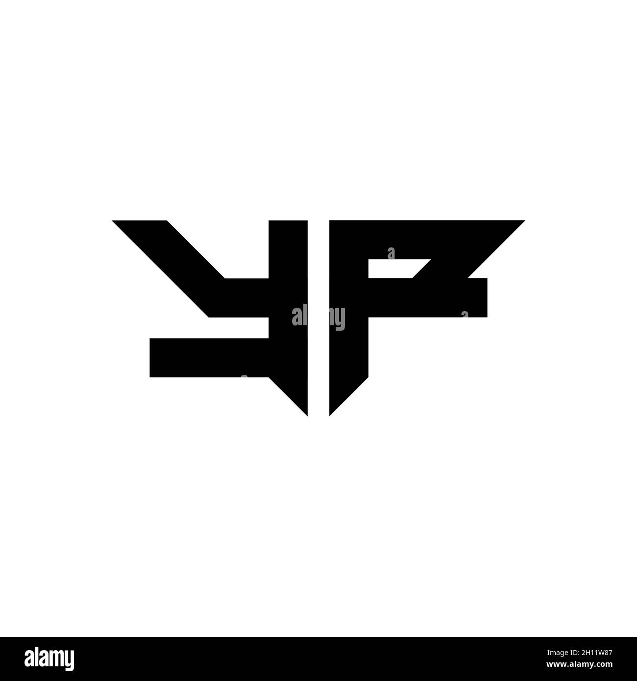 YP Monogram logo letter with simple modern shape style design template ...