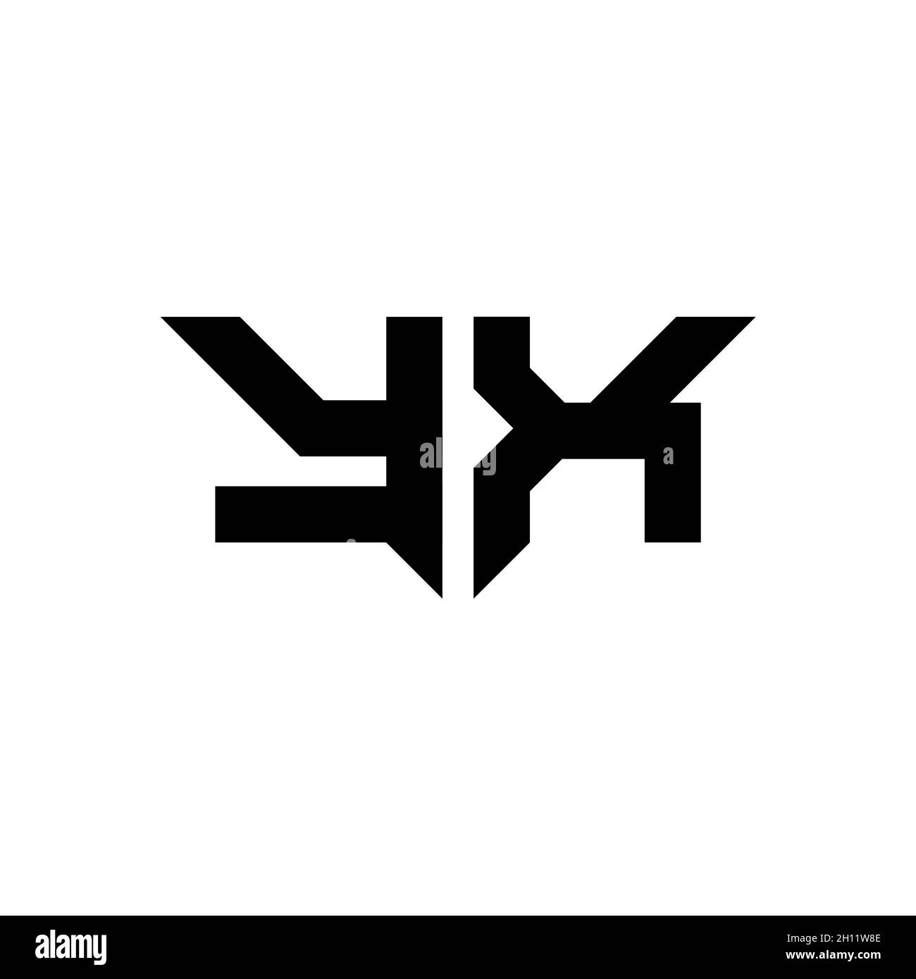 YX Monogram logo letter with simple modern shape style design template ...