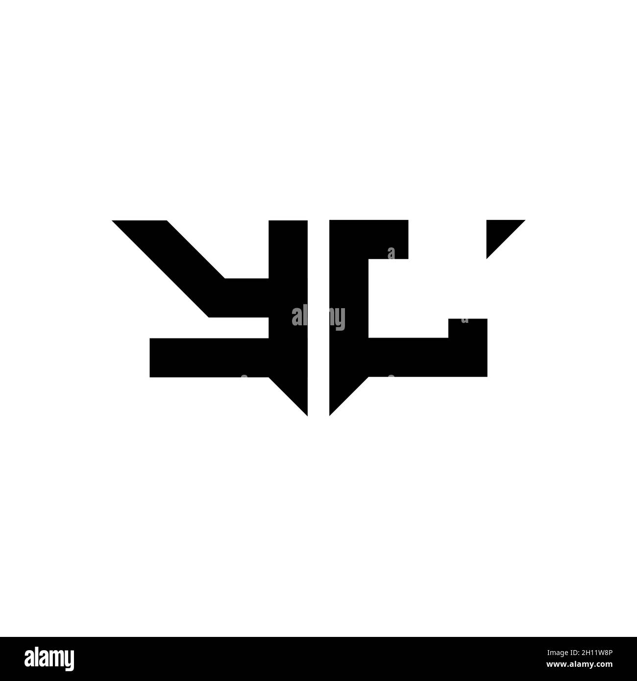 YJ Monogram logo letter with simple modern shape style design template vector isolated on white ...