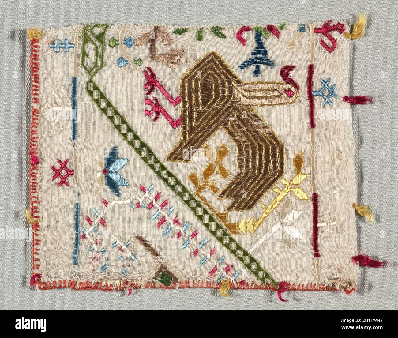 Fragment from an Embroidered Border, 1500s. Greece, Cyclades Islands ...