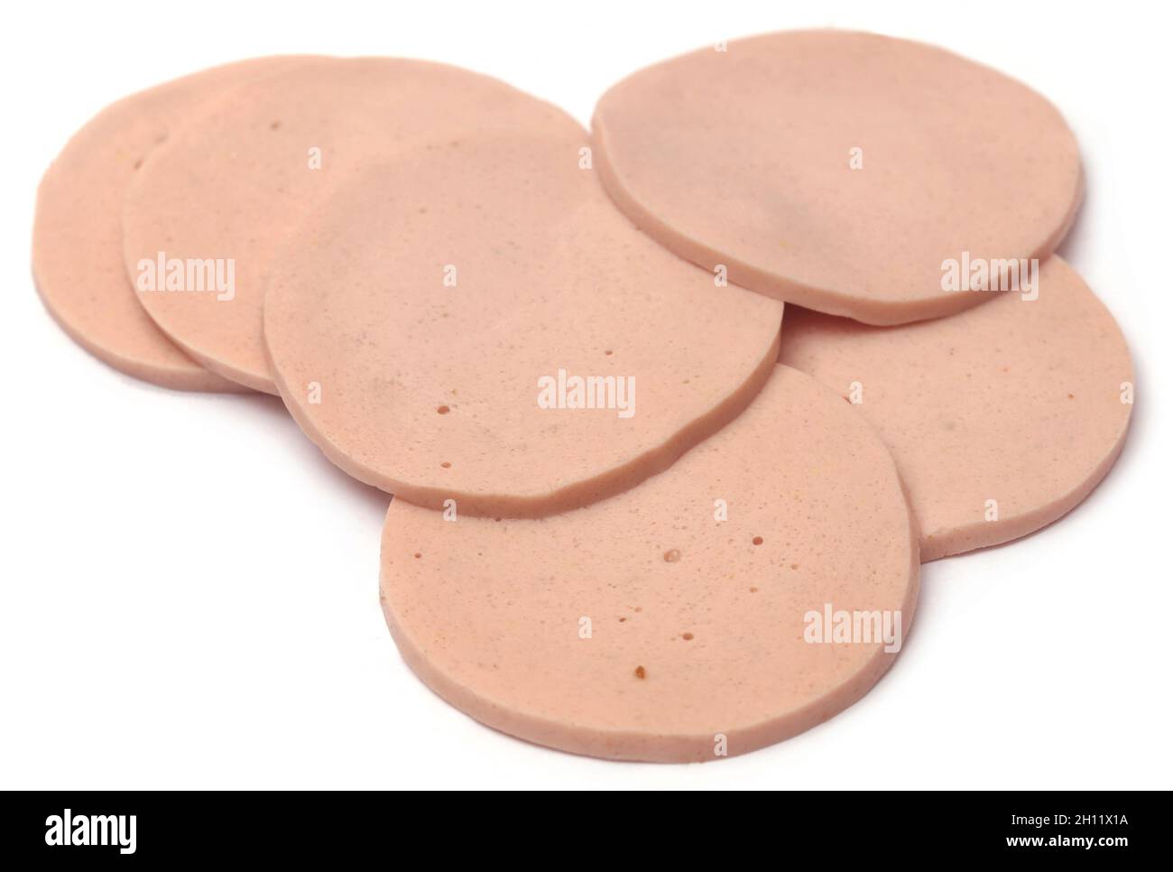 Smoked sausage isolated over Cut Out Stock Images & Pictures - Alamy