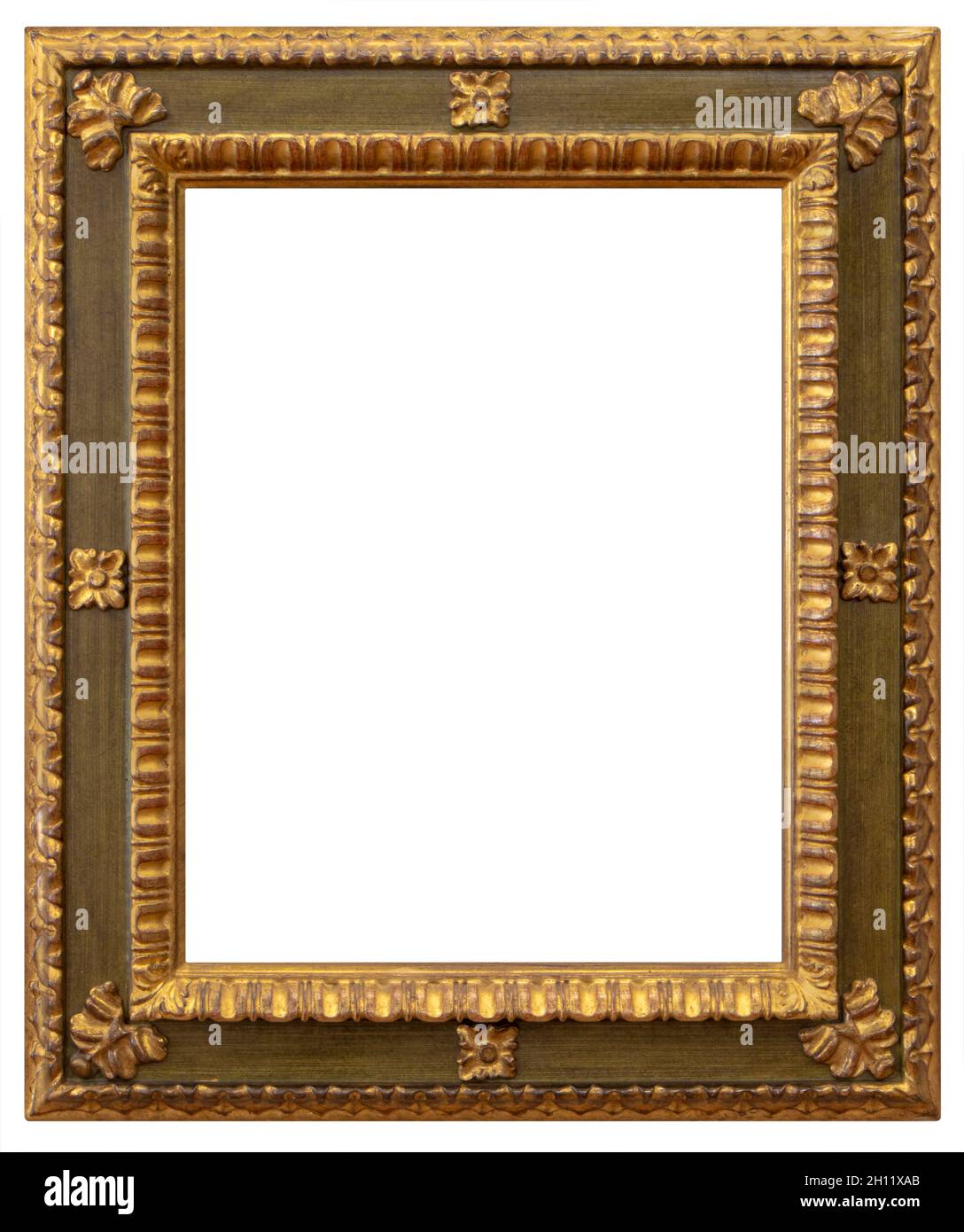 Rectangular gilded antique empty picture frame Stock Photo - Alamy