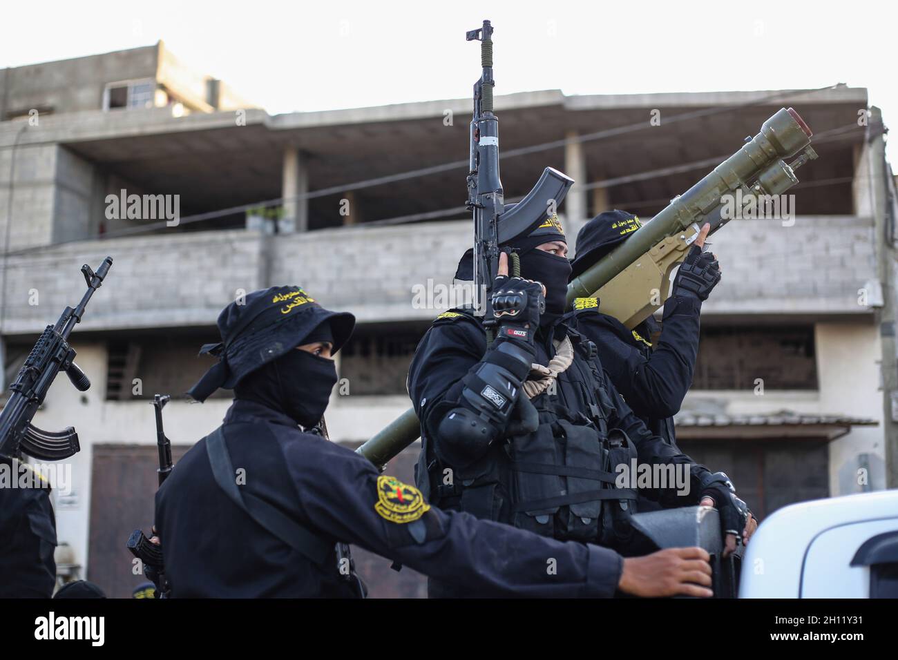 Gaza, Palestine. 15th Oct, 2021. Members of Al-Quds Brigade, the ...