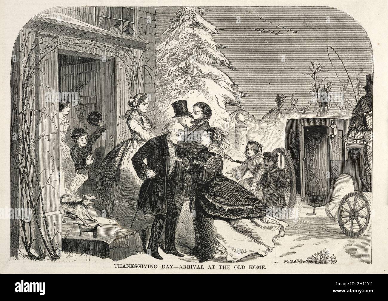 Thanksgiving Day - Arrival at the Old Home, 1858. Winslow Homer ...