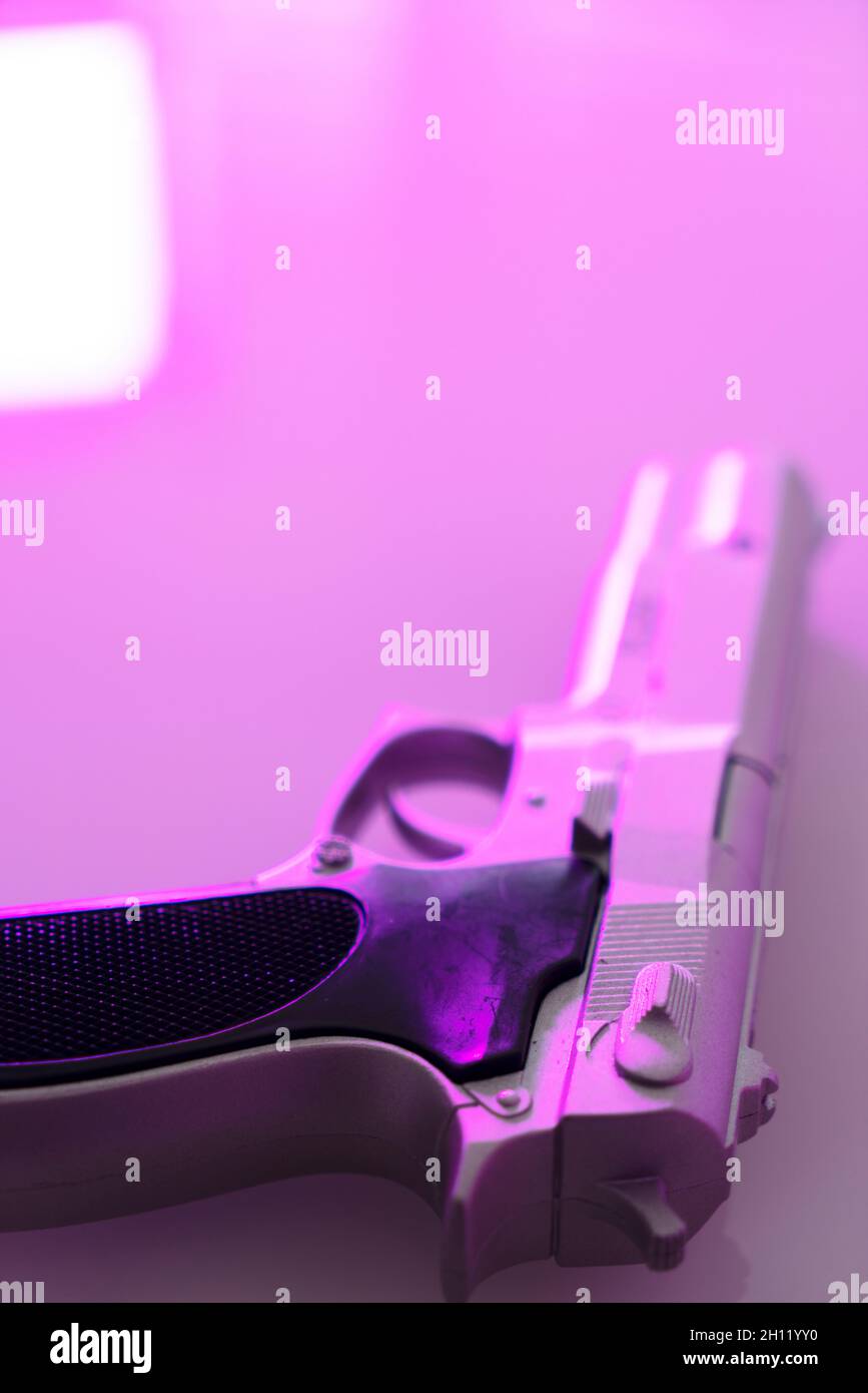 Automatic 9mm pistol gun crime thriller book cover design photo Stock ...