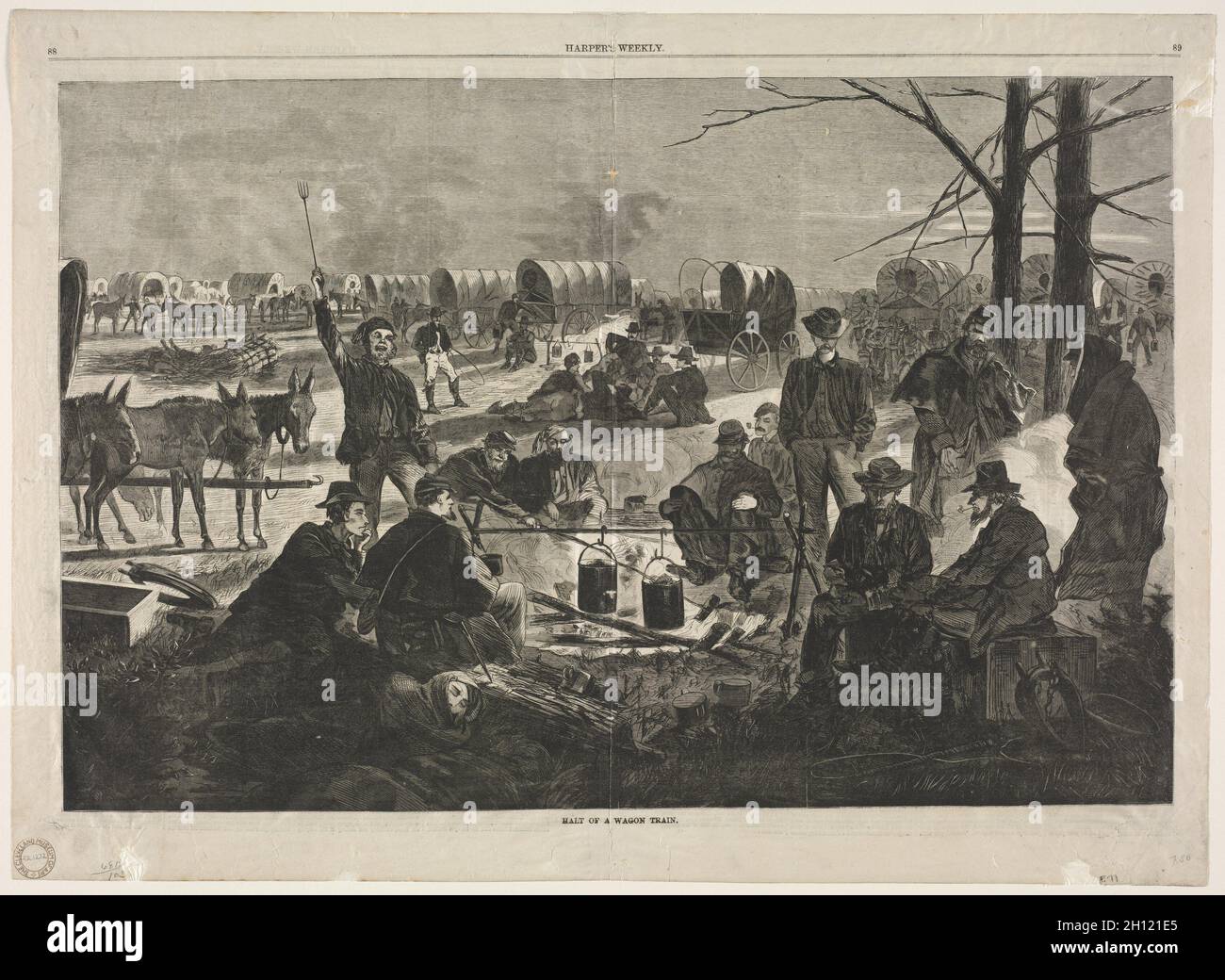 Halt of the Wagon Train, 1864. Winslow Homer (American, 1836-1910 ...