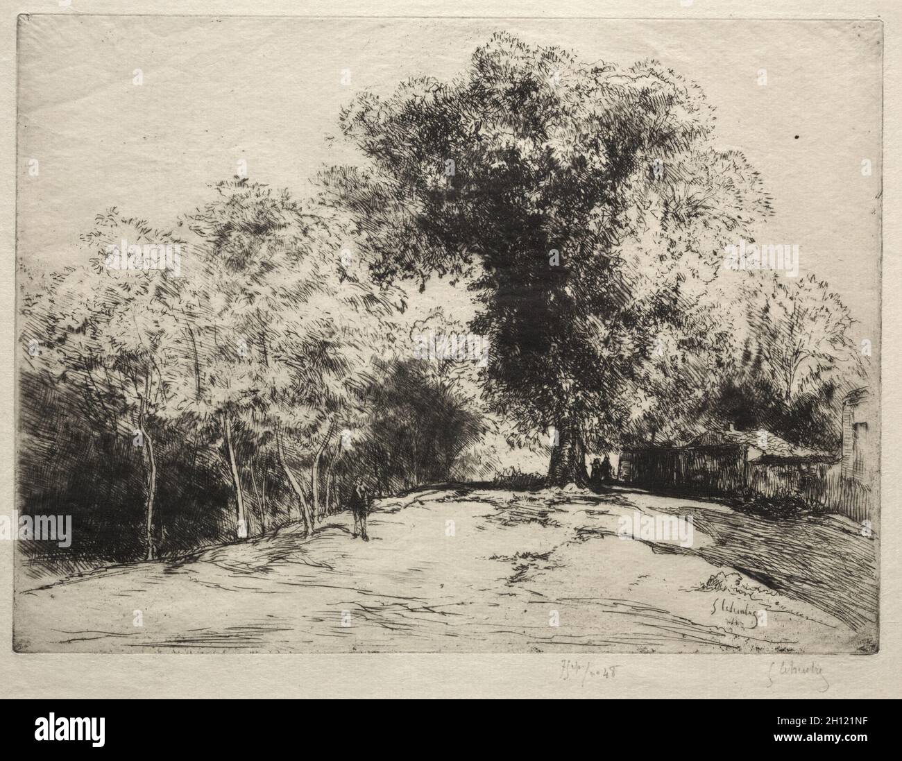 Le Chemin de ronde, 1922. Gustave Leheutre (French, 1861-1932). Etching ...