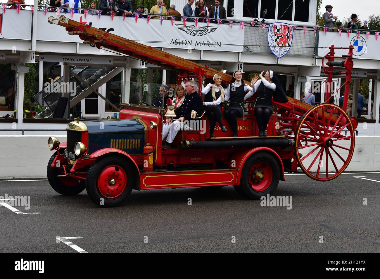 Nuns on fire engine, Derek Evans, 1929, Dennis Fire Engine, Borough of ...