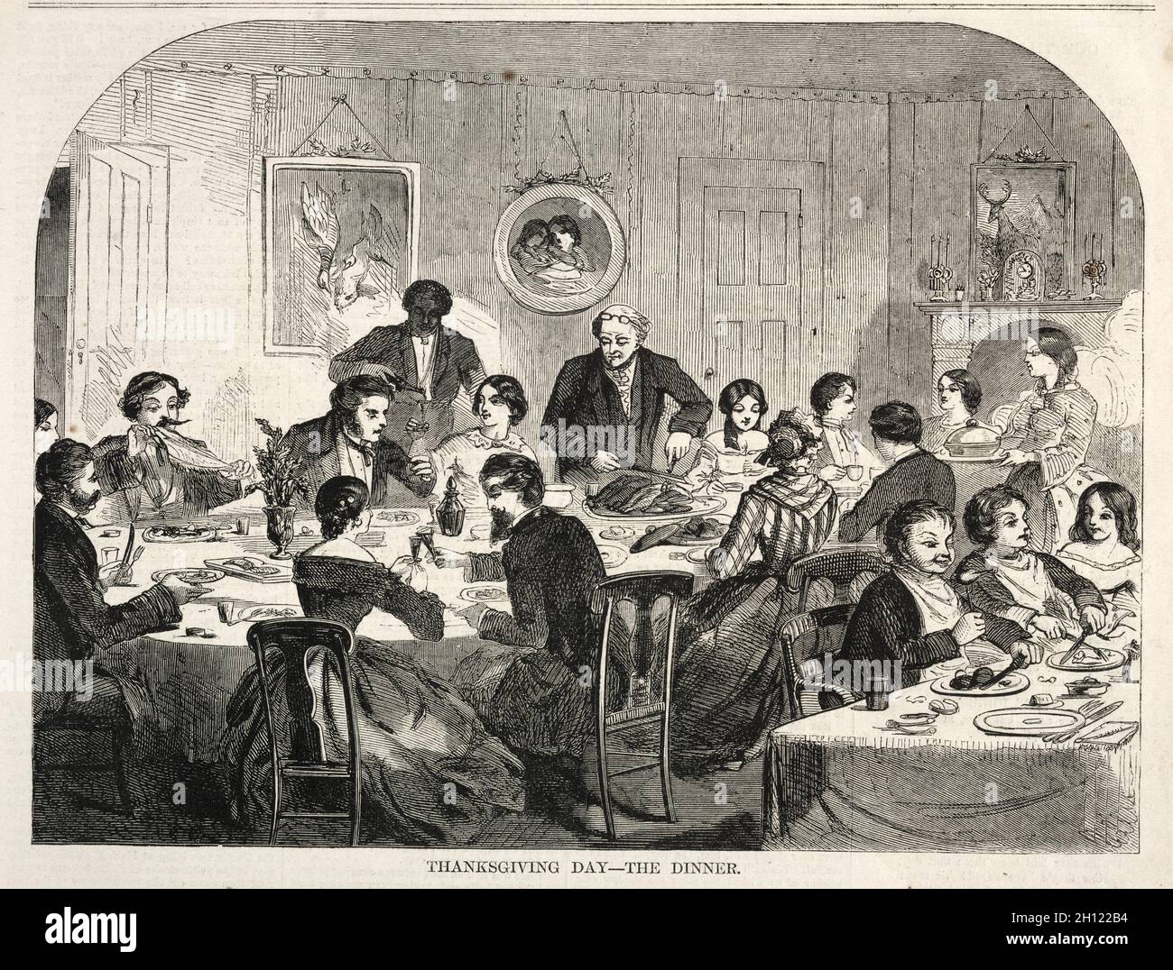 Thanksgiving Day - The Dinner, 1858. Winslow Homer (American, 1836-1910 ...