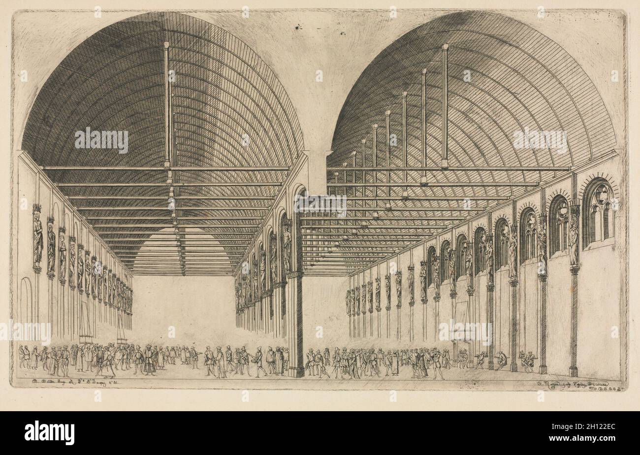 The Antechamber of the Palace of Justice, Paris, 1855. Charles Meryon ...