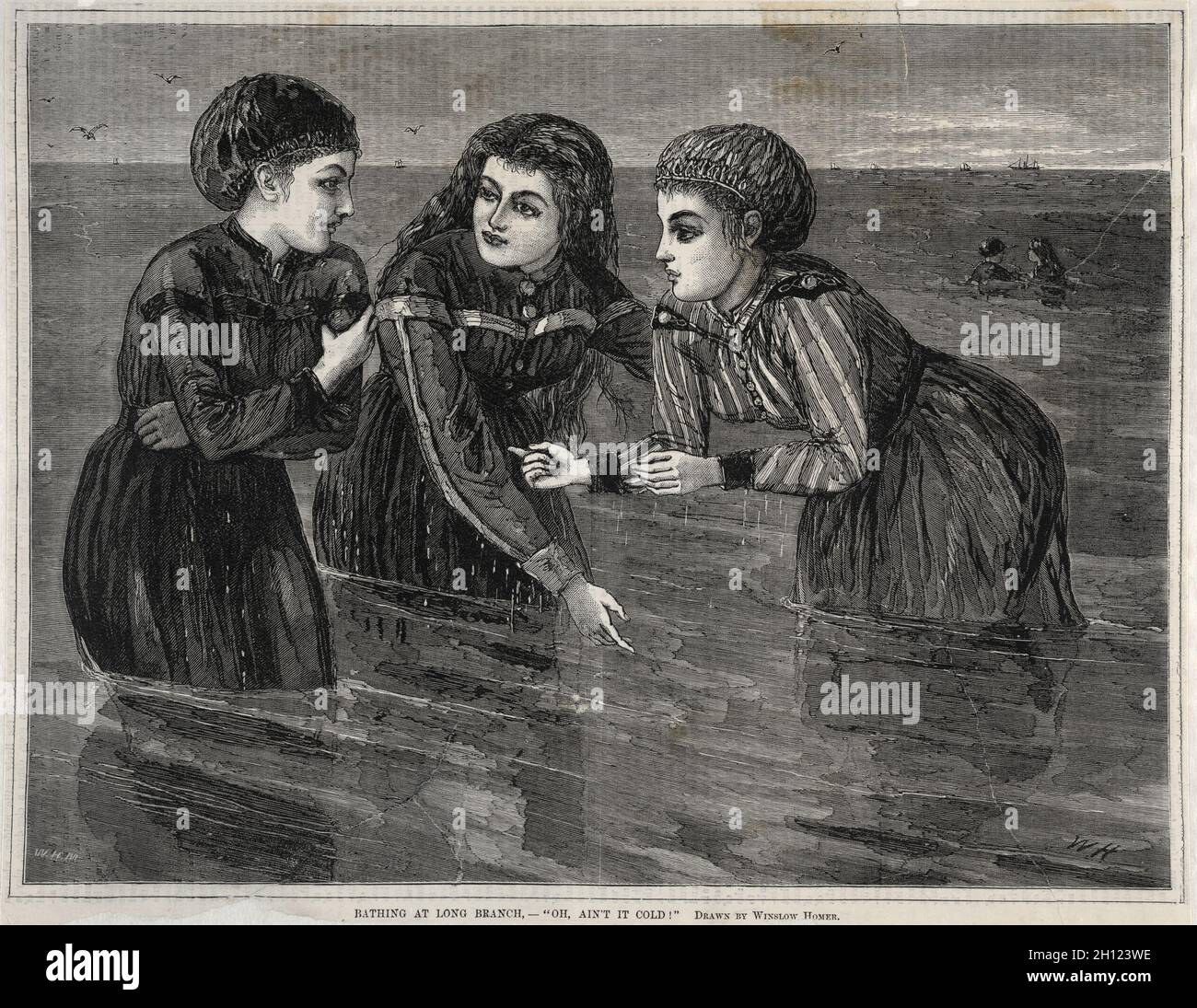 Bathing at Long Branch, - "Oh, Ain't it Cold!", 1871. Winslow Homer ...