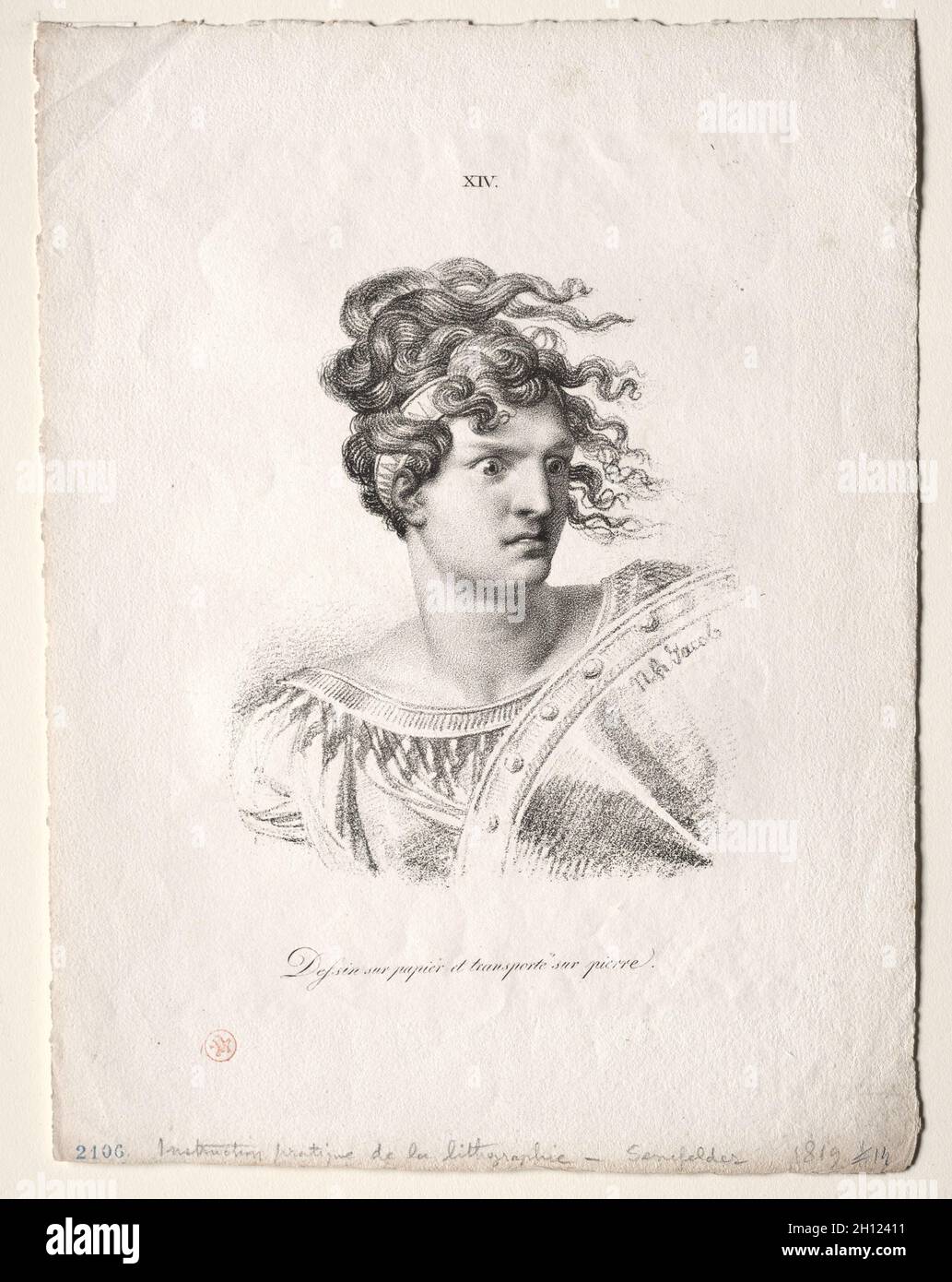 L'art de la lithographie: Head of an Amazon. Alois Senefelder (German ...