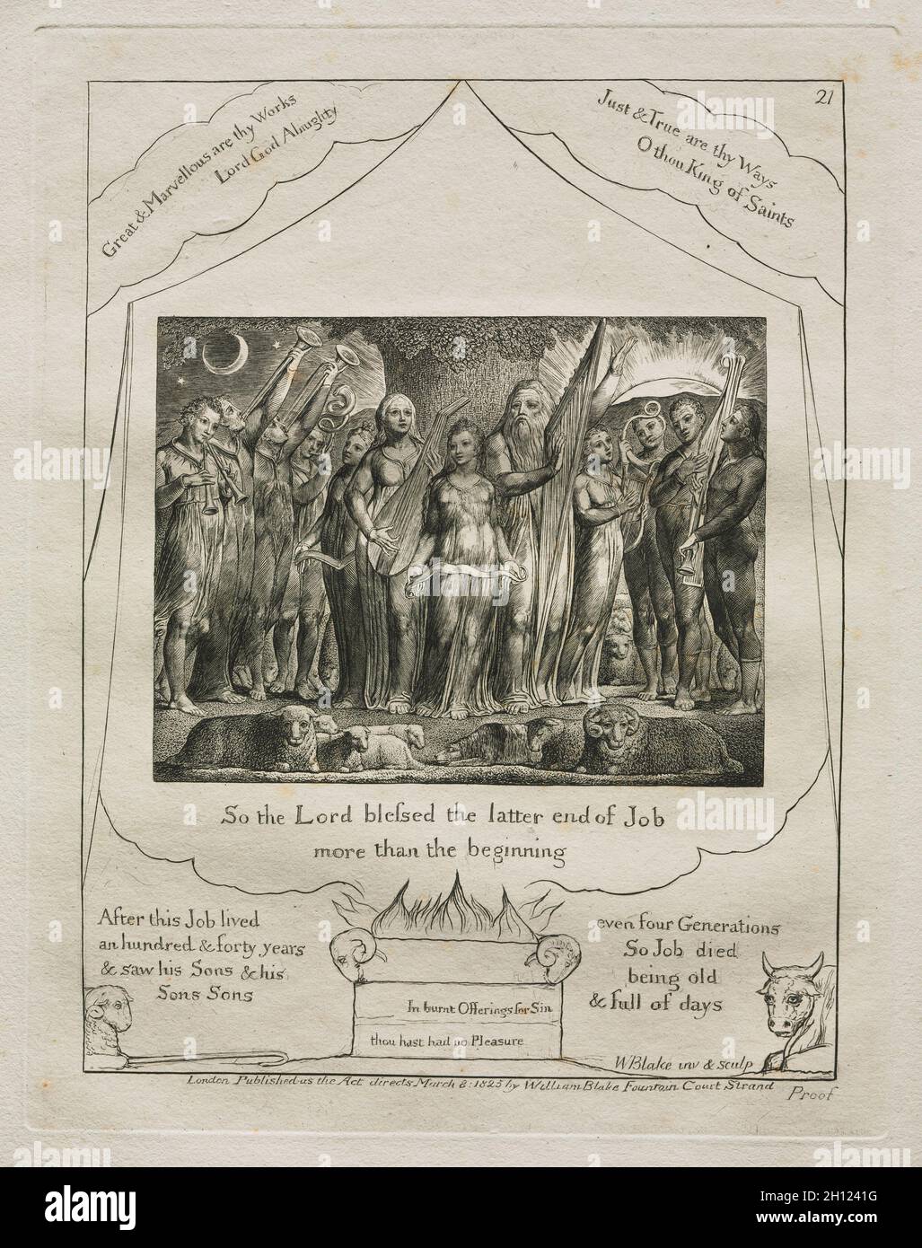 The Book of Job: Pl. 21, So the Lord blessed the latter end of Job ...