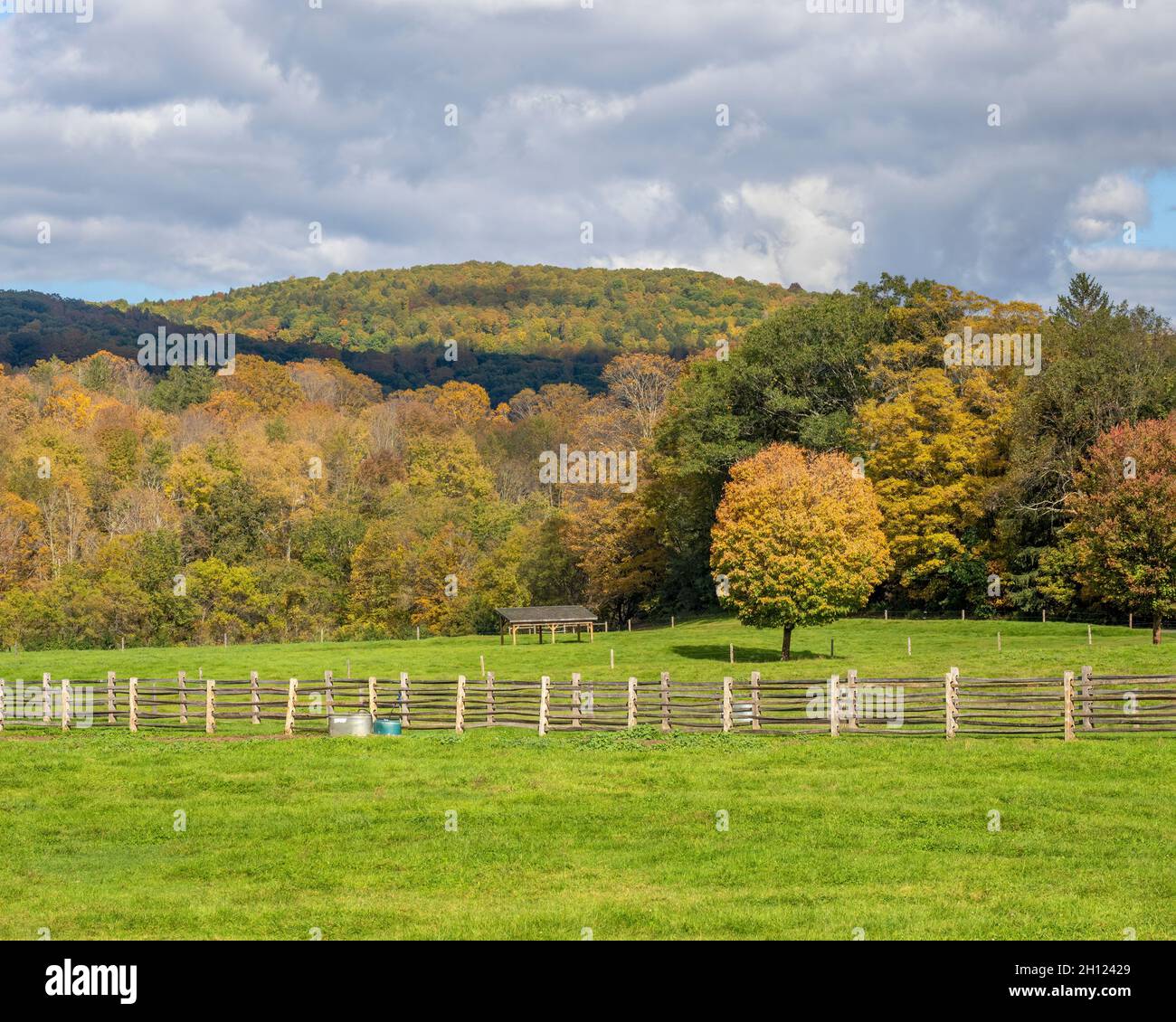 Scenic view of Billings Farm & Museum, Woodstock, Vermont, USA Stock ...