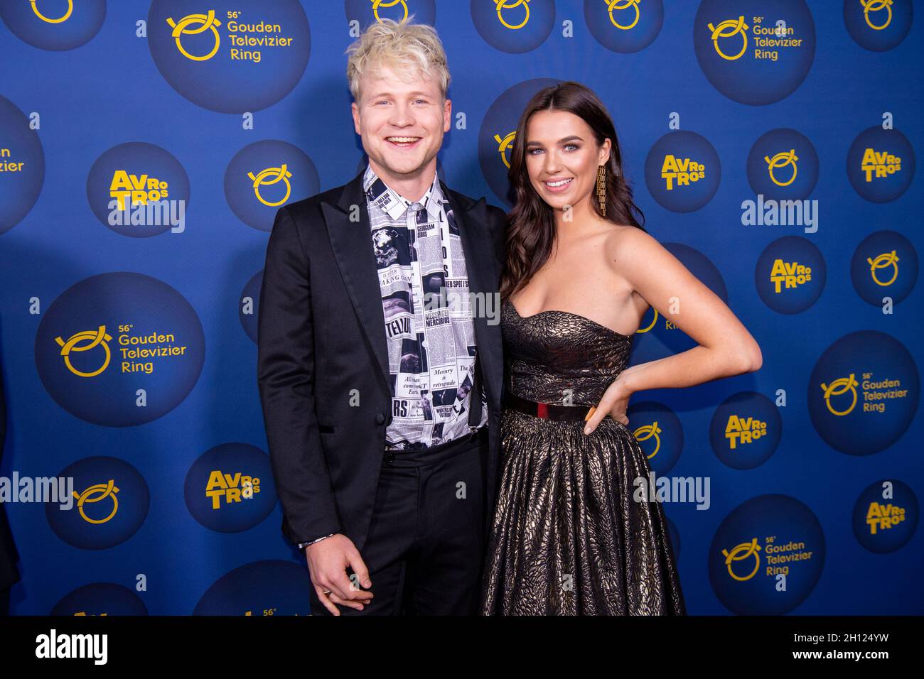 Kalvijn, Kelvin Boerma with partner Nina Warink attending the 56th ...