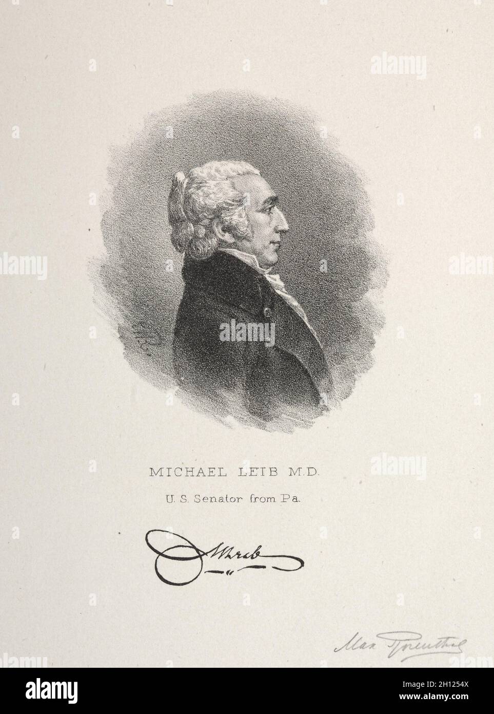 Michael Lieb, M. D.. Max Rosenthal (American, 1833-1918). Lithograph ...