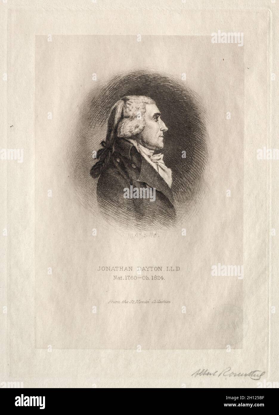 Jonathan Dayton. Albert Rosenthal (American, 1863-1939). Etching Stock ...