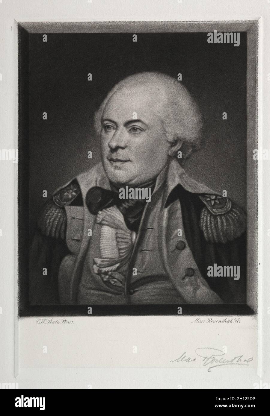 General James Wilkinson. Max Rosenthal (American, 1833-1918). Mezzotint ...
