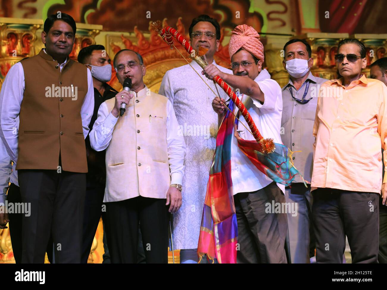 Delhi Chief Minister Arvind Kejriwal seen with a bow and arrow, ready ...