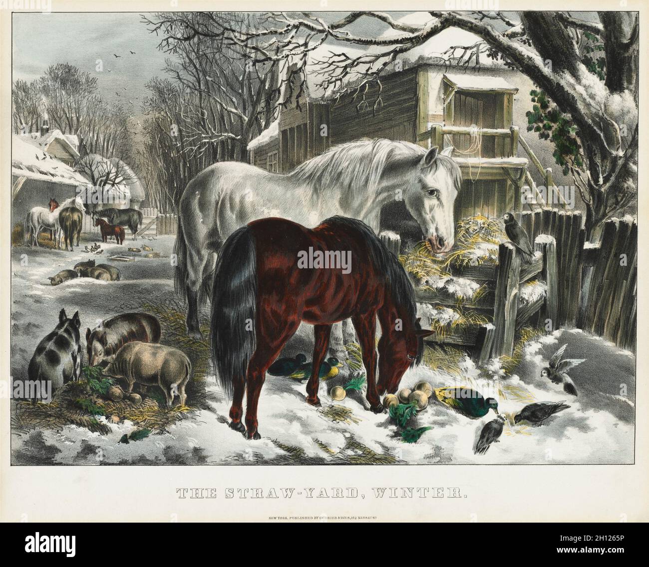 Rural winter scene 1800s hi-res stock photography and images - Alamy