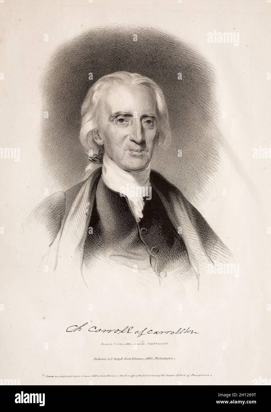 Charles Carroll of Carrollton, Maryland, 1832. Albert Newsam (American ...