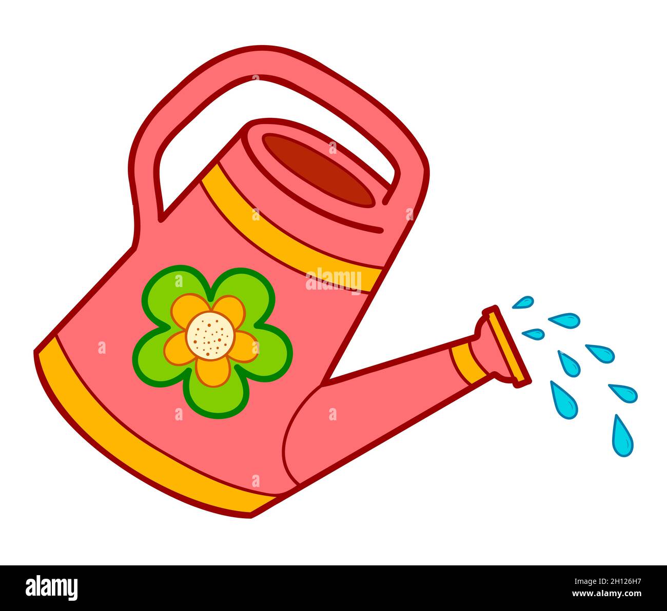 Cute watering can cartoon. Watering can clipart illustration Stock ...