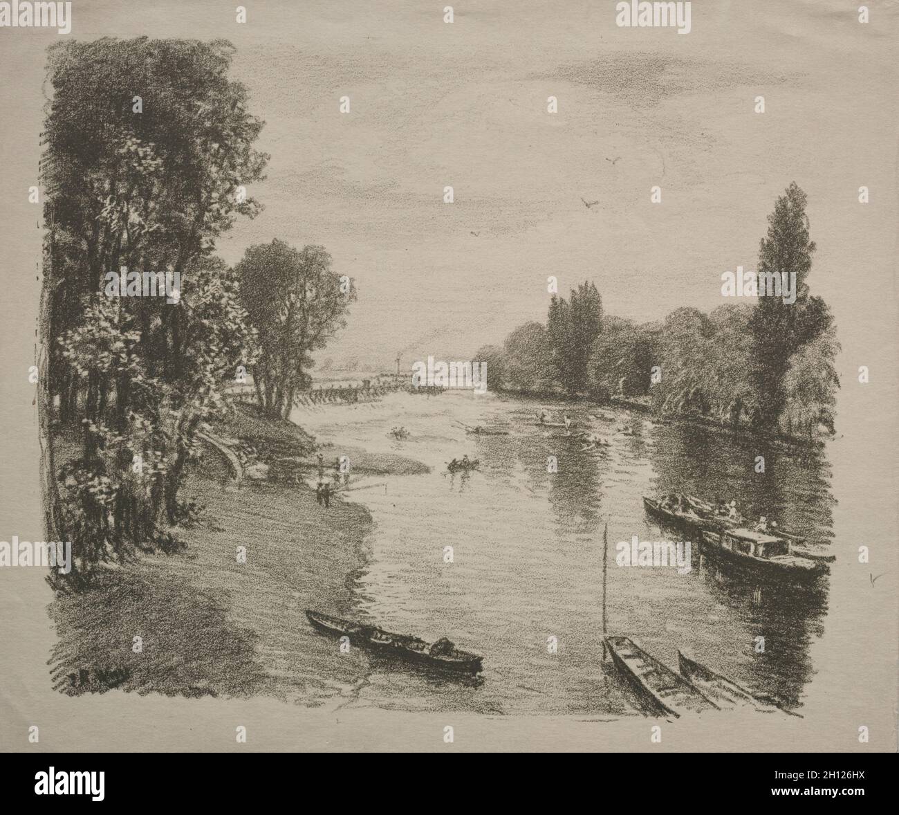 The Thames. Thomas Robert Way (British, 1861-1913). Lithograph Stock ...