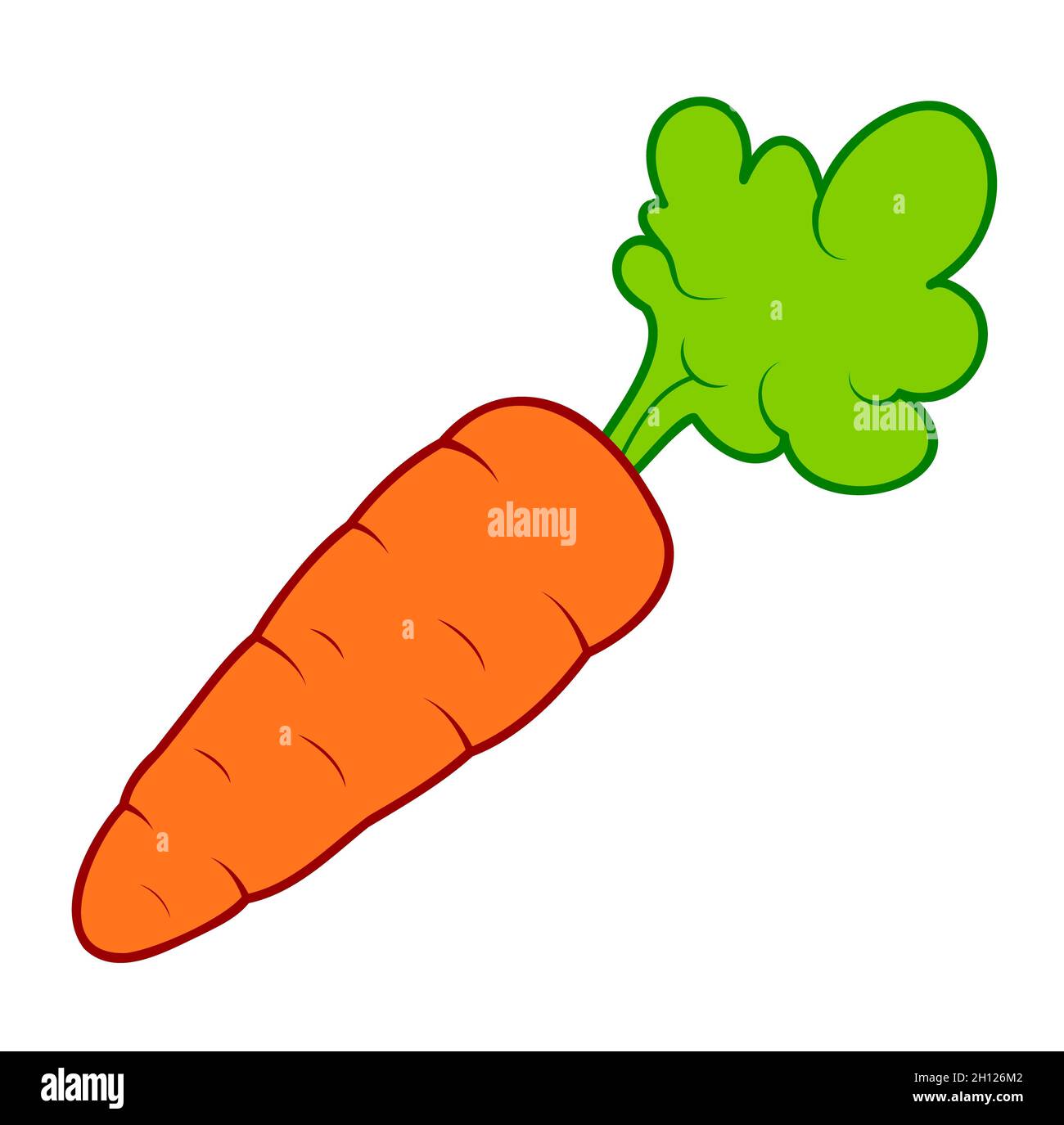 Cute carrot cartoon. Carrot clipart illustration Stock Photo - Alamy