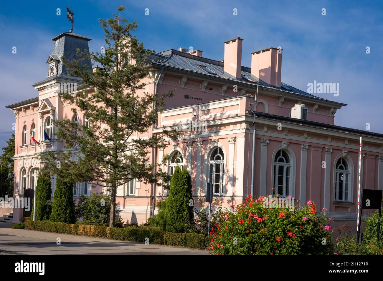 Trzebnica, Poland - August 29, 2021: A county office, former Saint ...
