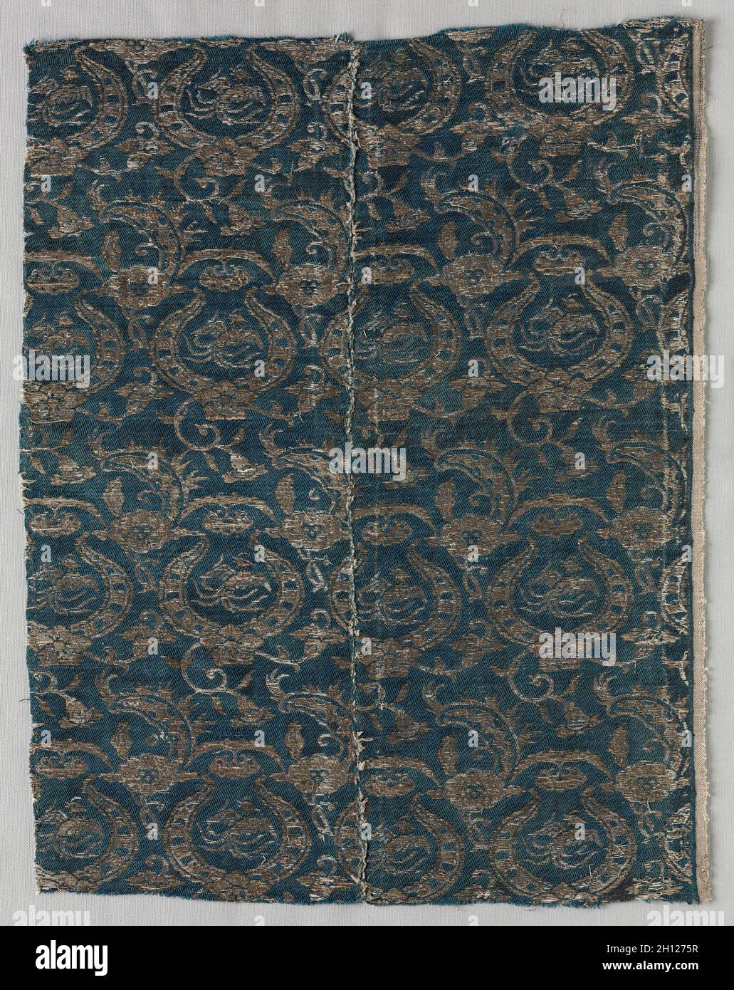 Textile, 1800s. China. Lampas weave with small areas of compound tabby ...