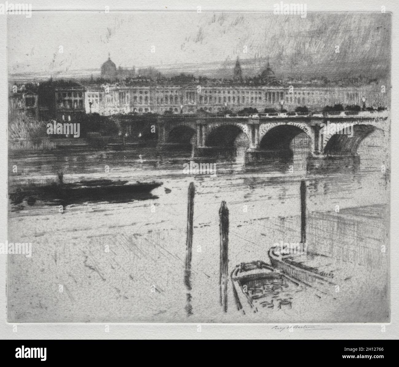 Waterloo Bridge. Percy Robertson (British, 1868-1934). Etching and ...