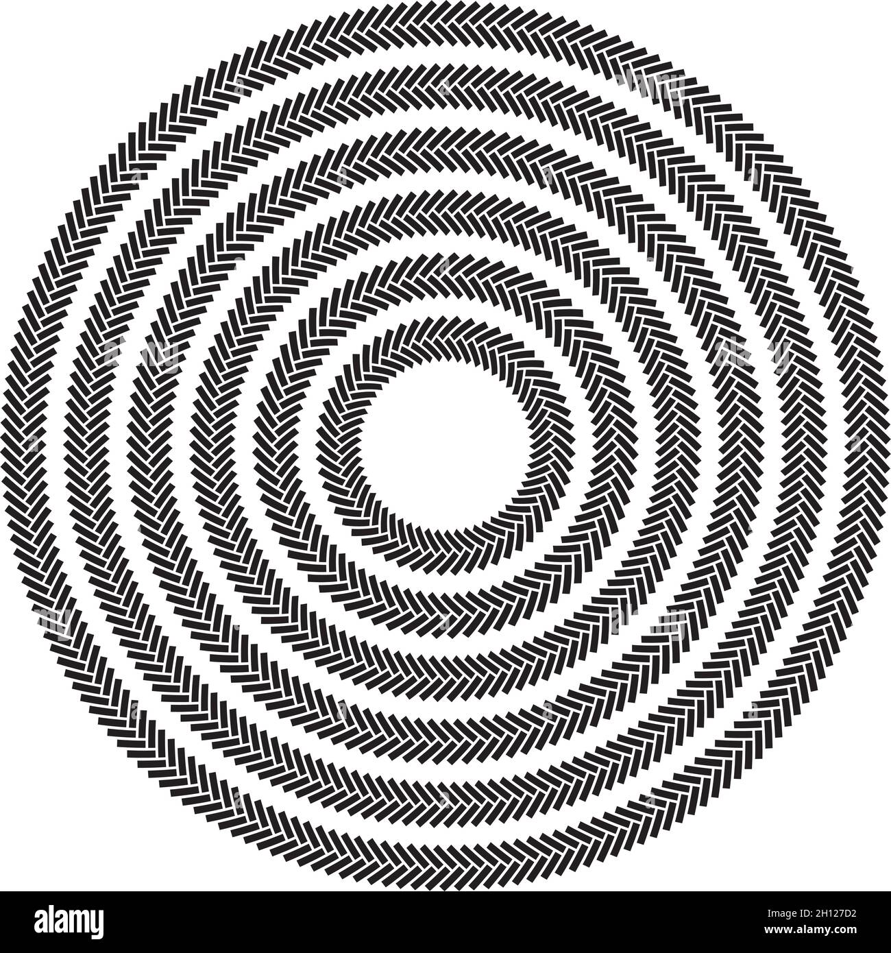 Round circular herringbone border frame in a range of sizes Stock ...