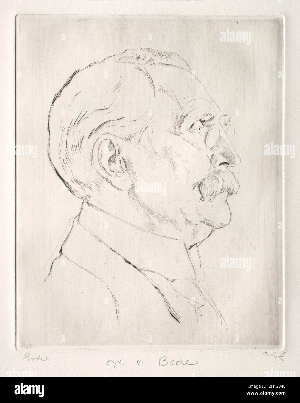 Wilhelm von Bode. Emil Orlik (Czech, 1870-1932). Drypoint Stock Photo ...