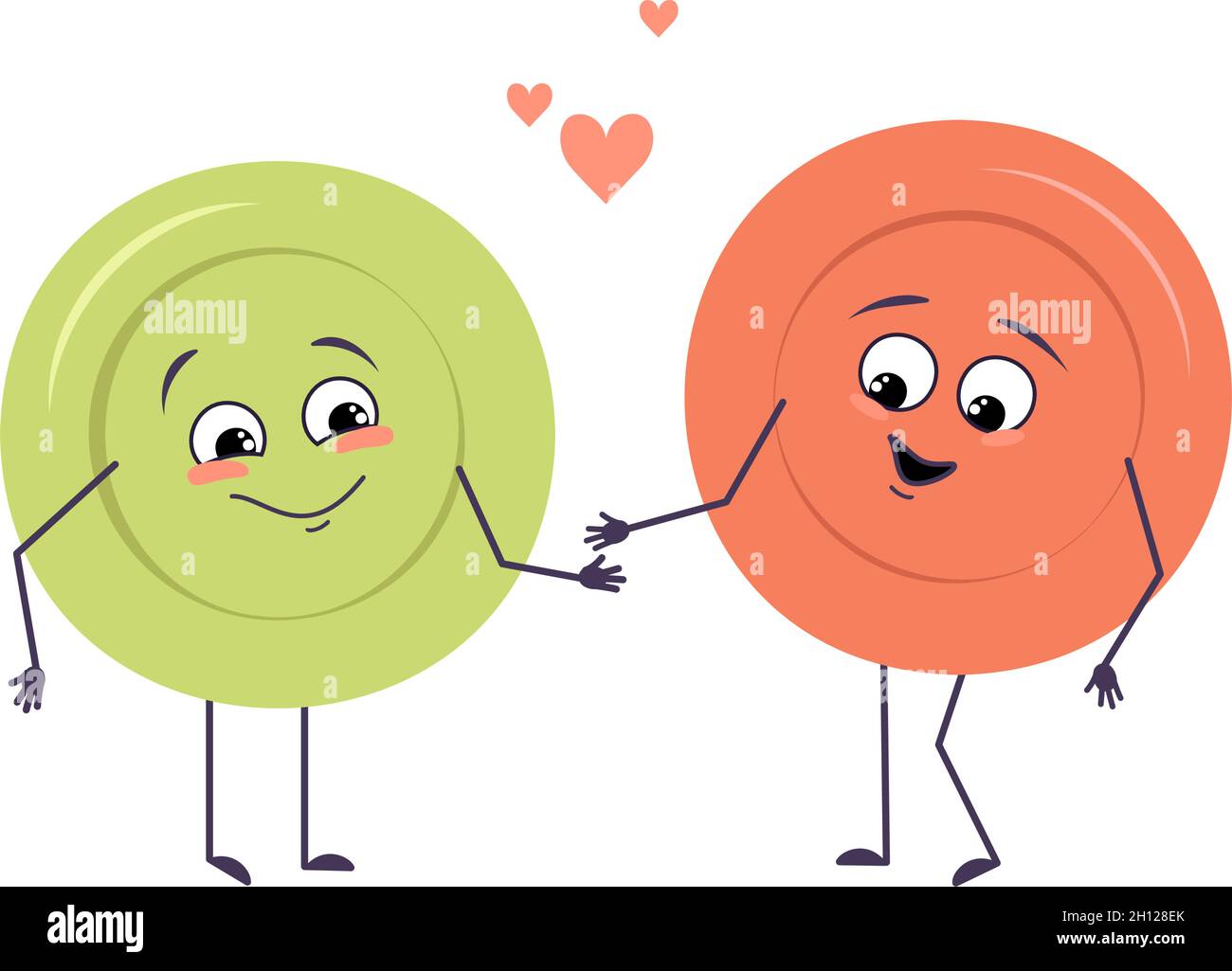 Flat emoji in love Stock Vector Images - Alamy