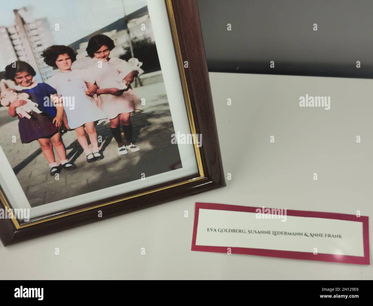 EVA GOLDBERG, SUSANNE LEDERMANN und ANNE FRANK auf einem Foto von 1936 ...