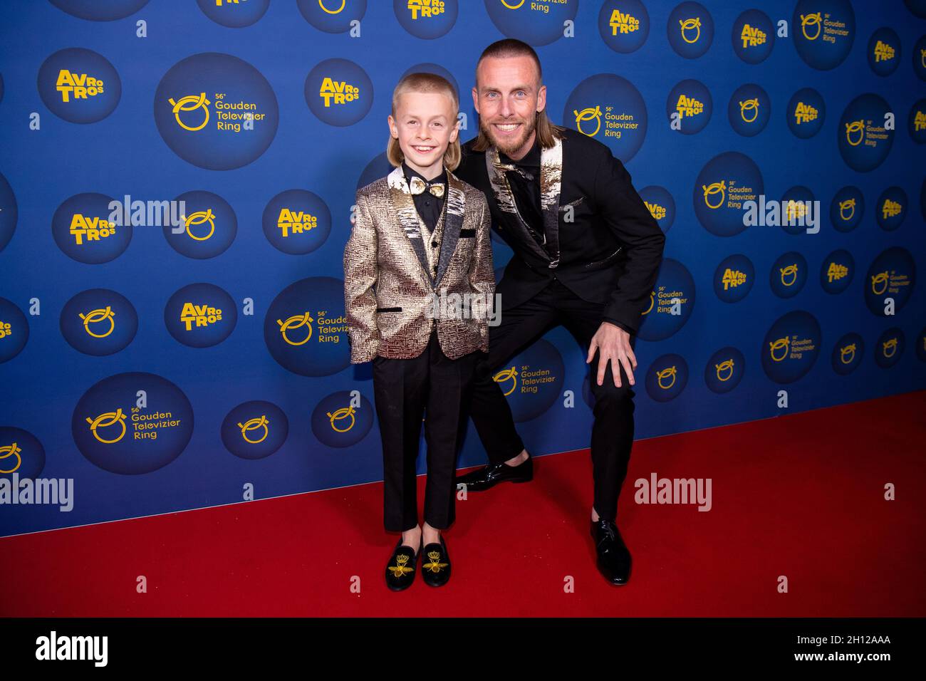 Nathan Rutjes wit his son Lavezzi attending the 56th Televizier-Ring ...