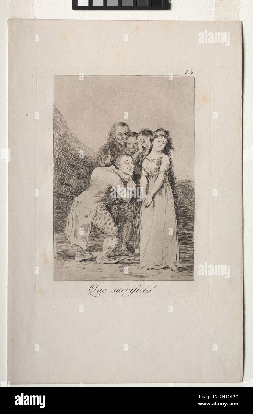 Caprichos: What a Sacrifice!. Francisco de Goya (Spanish, 1746-1828 ...