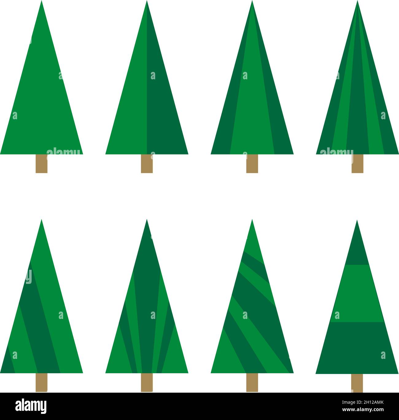 set of abstract geometric christmas trees Stock Vector Image & Art - Alamy